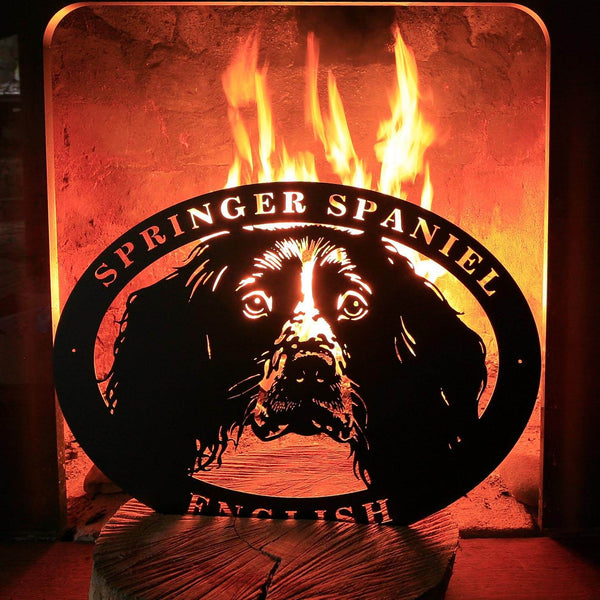 Metal dog sign "English Springer Spaniel", spaniel art, welsh springer ...